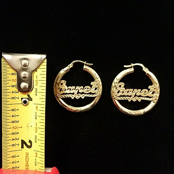 Jewelry | Janet 1kt Name Tag Set | Poshmark